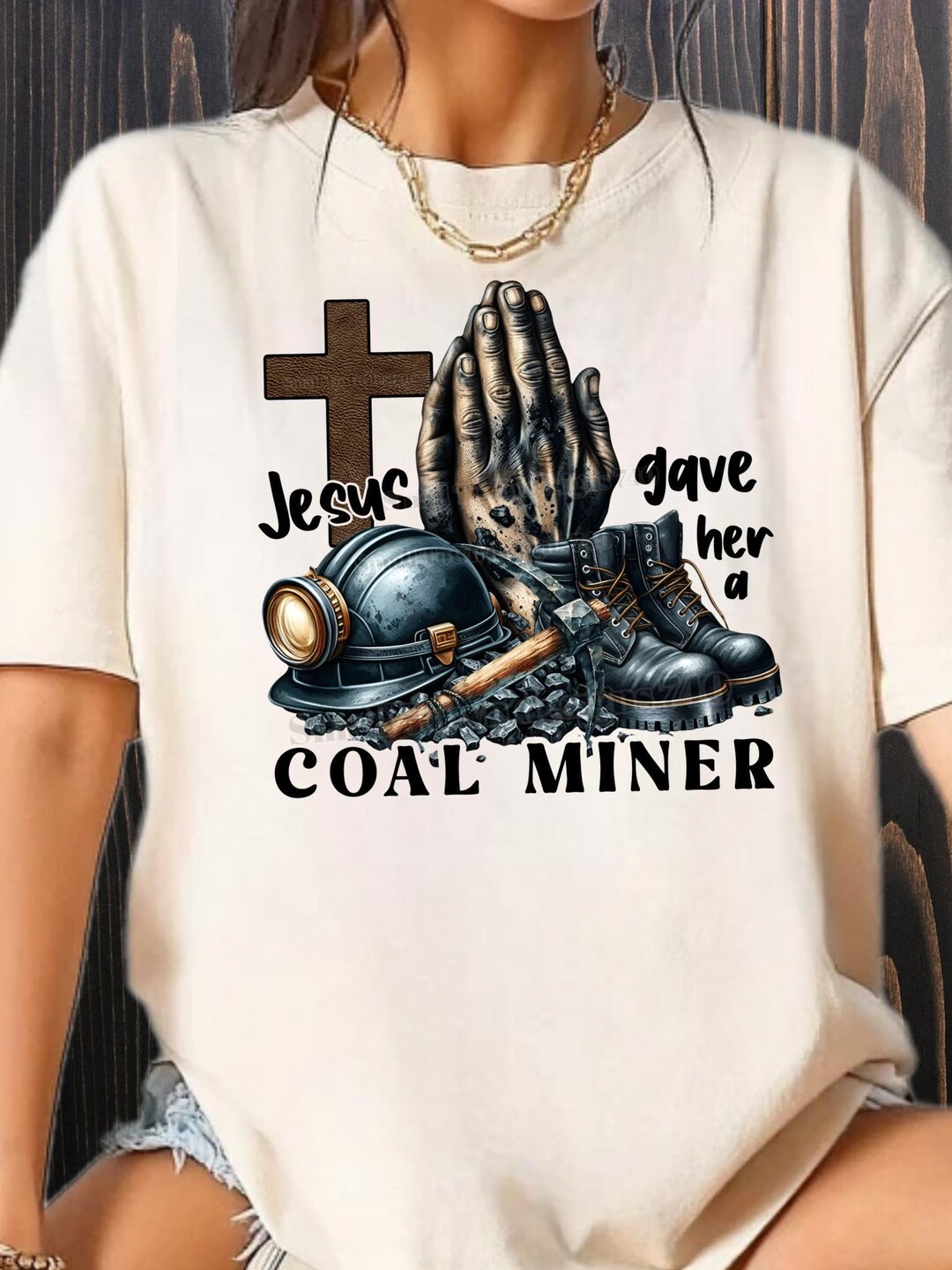 Jesus Gave Her a Coal Miner - High Resolution PNG Digital Design ...