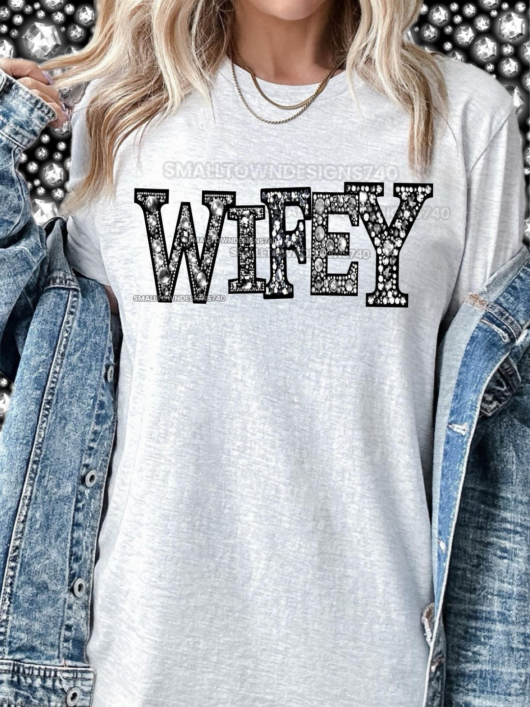 Rhinestone Wifey - High Resolution PNG Digital Design Transparent ...