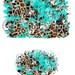 PCA Teal Turquoise Cheetah Grunge Circle High Resolution PNG Digital ...