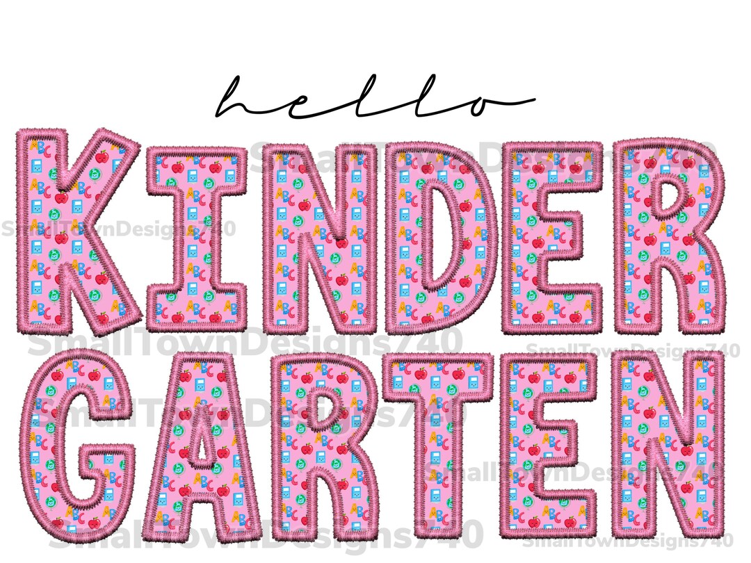 Hello Kindergarten High Resolution PNG Digital Design Sublimation DTF ...