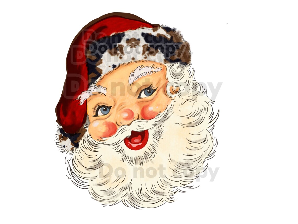 Santa Claus High Resolution PNG Digital File With Transparent - Etsy