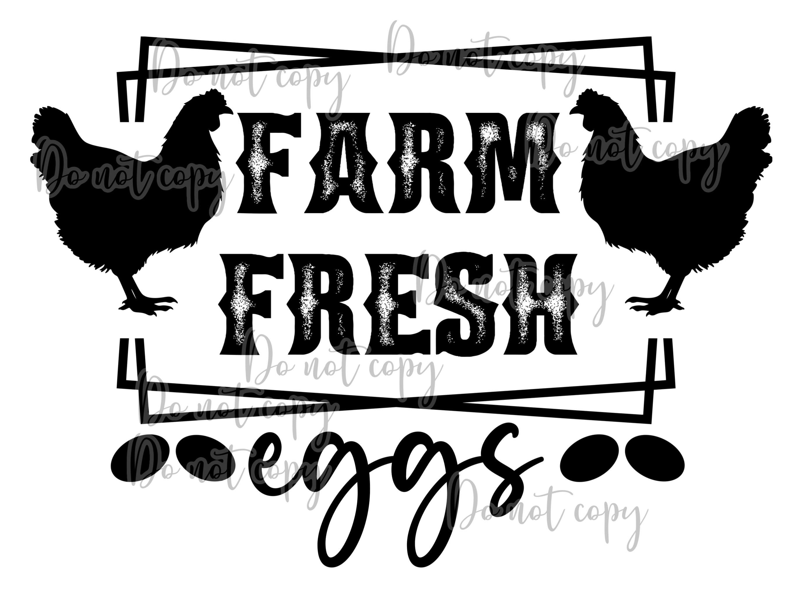 Farm Fresh Eggs Hen Poster Design High Resolution Png Digital File ...