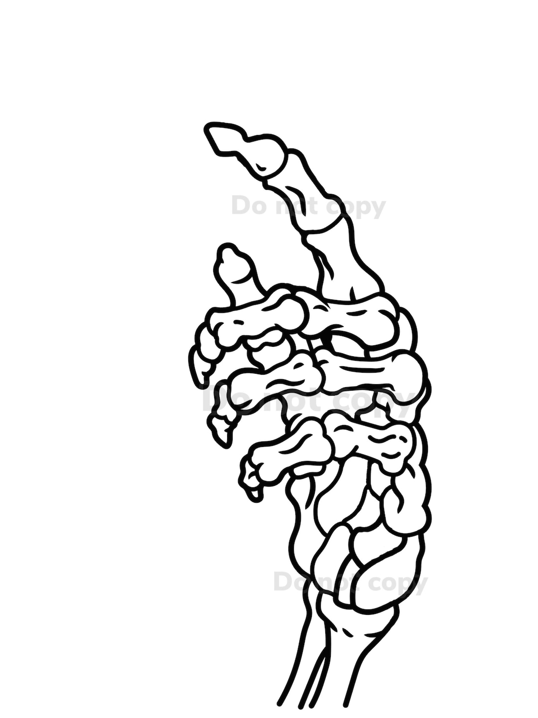 Skeleton Hand High Resolution PNG File With Transparent Background ...