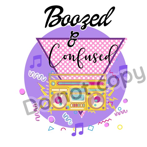 Boozed and Confused Png - Etsy
