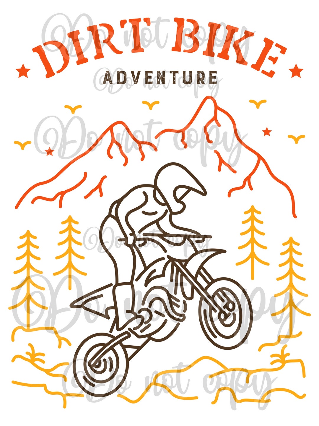 Dirt Bike Adventure High Resolution PNG Digital Design Sublimation DTF ...
