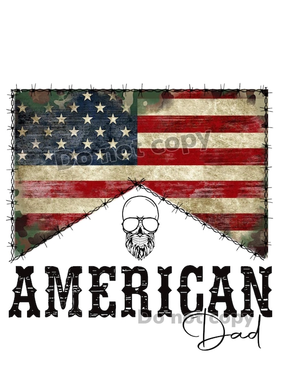 American Dad Camo USA Flag Bearded PNG High Resolution Digital - Etsy