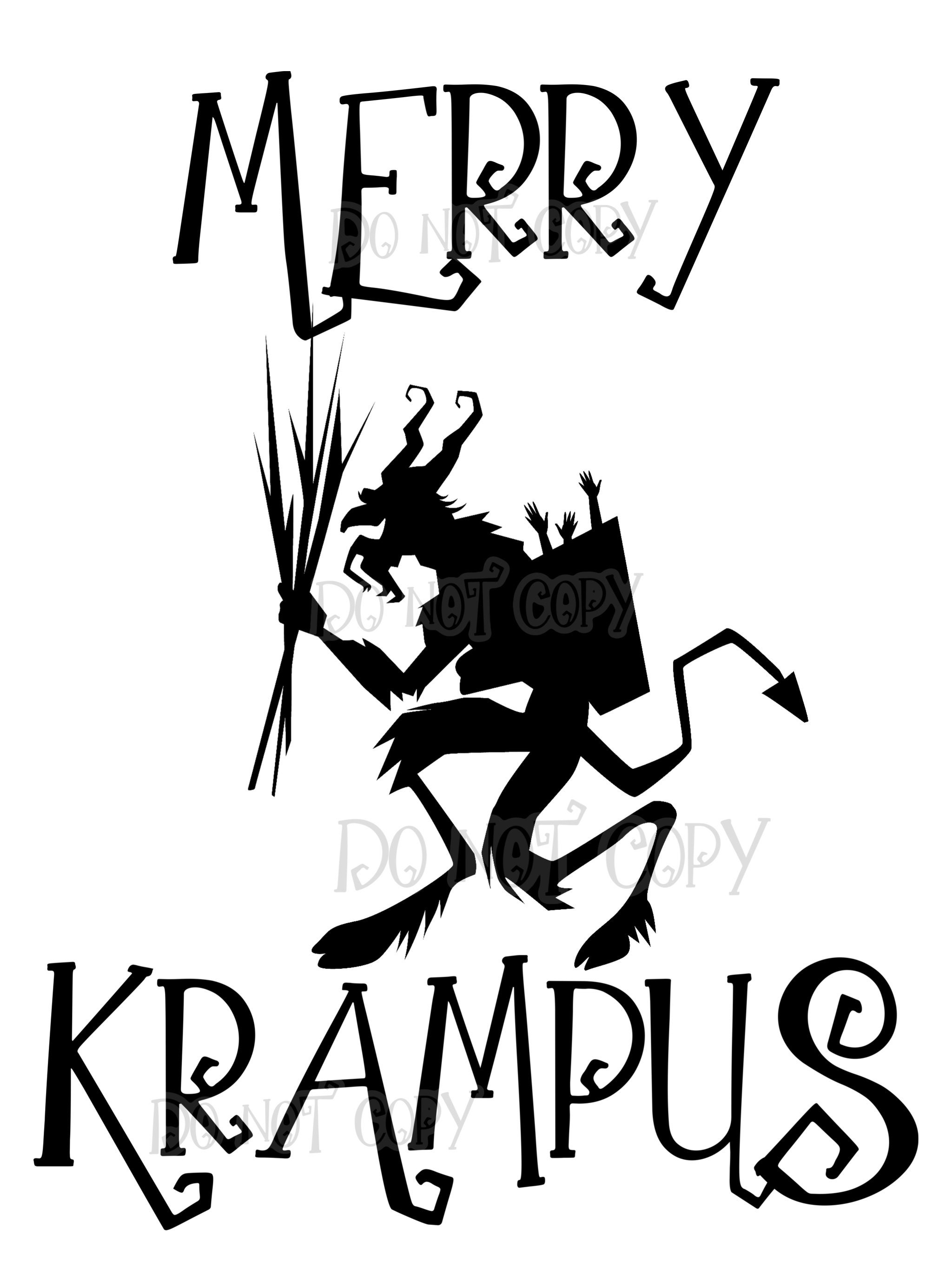 Merry Krampus High Resolution PNG Digital File Transparent Background ...