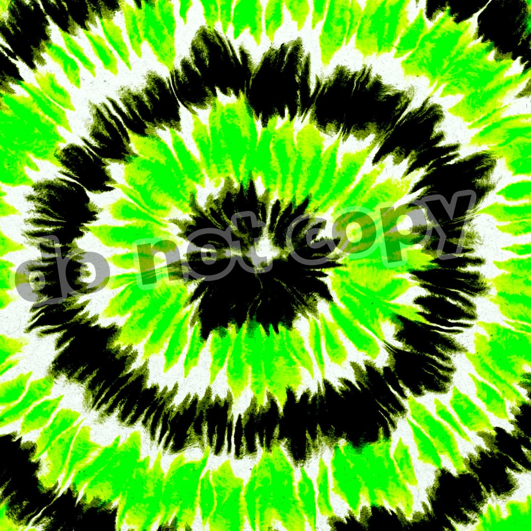 Green Black Neon Lime Tie Dye Hand Drawn Digital Paper - Etsy