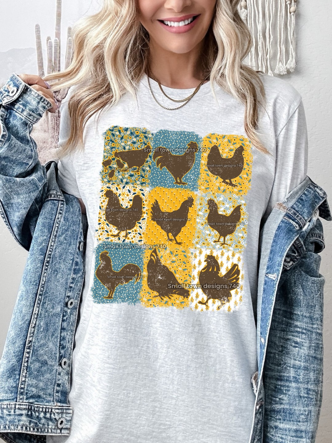 Distressed Chicken High Resolution PNG Digital Design - Sublimation ...