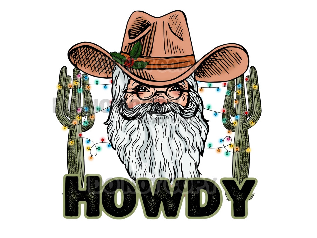 Howdy Western Santa High Resolution PNG File With Transparent ...