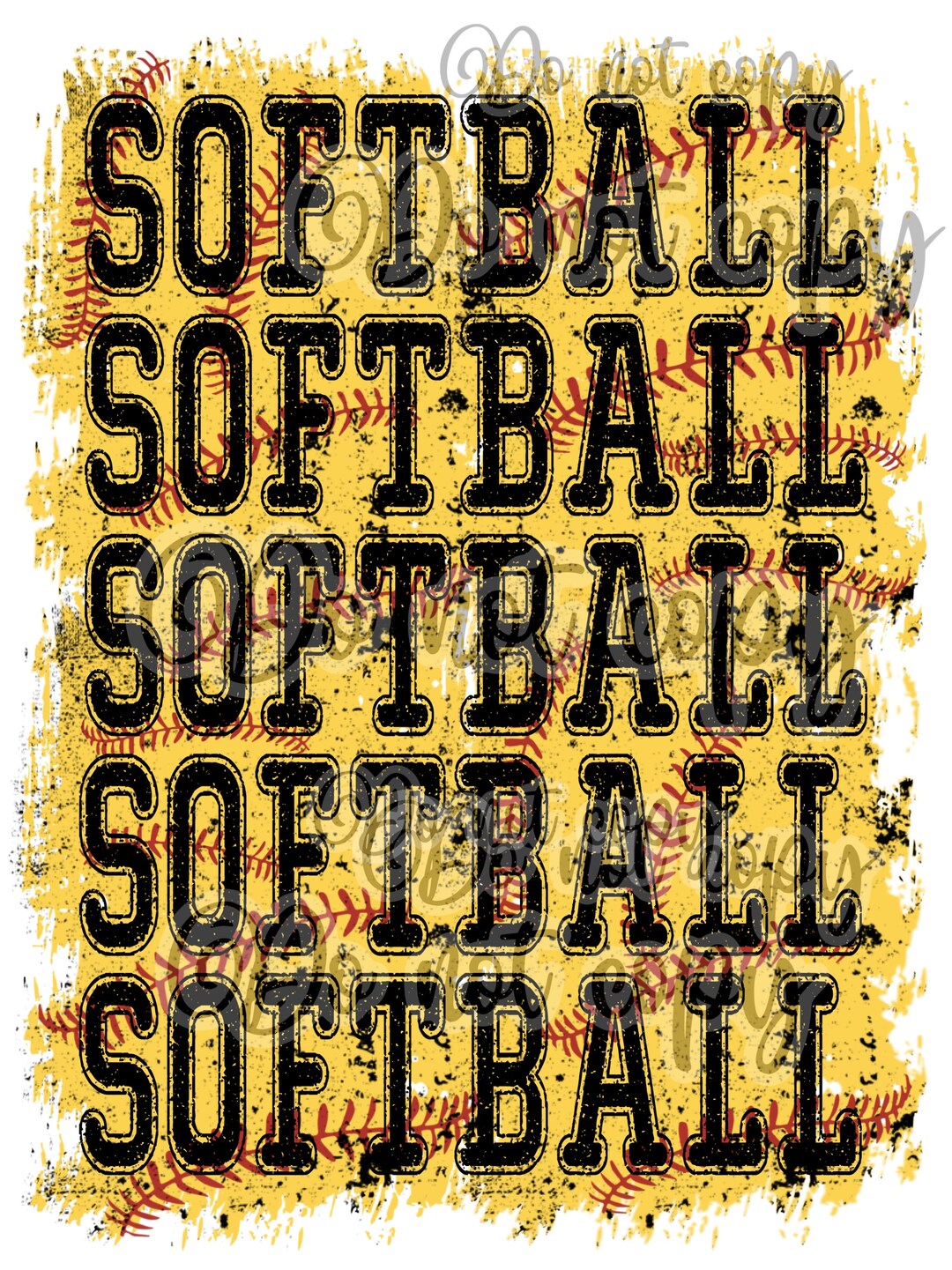 Softball Stacked Vintage Retro Classic Distressed High Resolution PNG ...