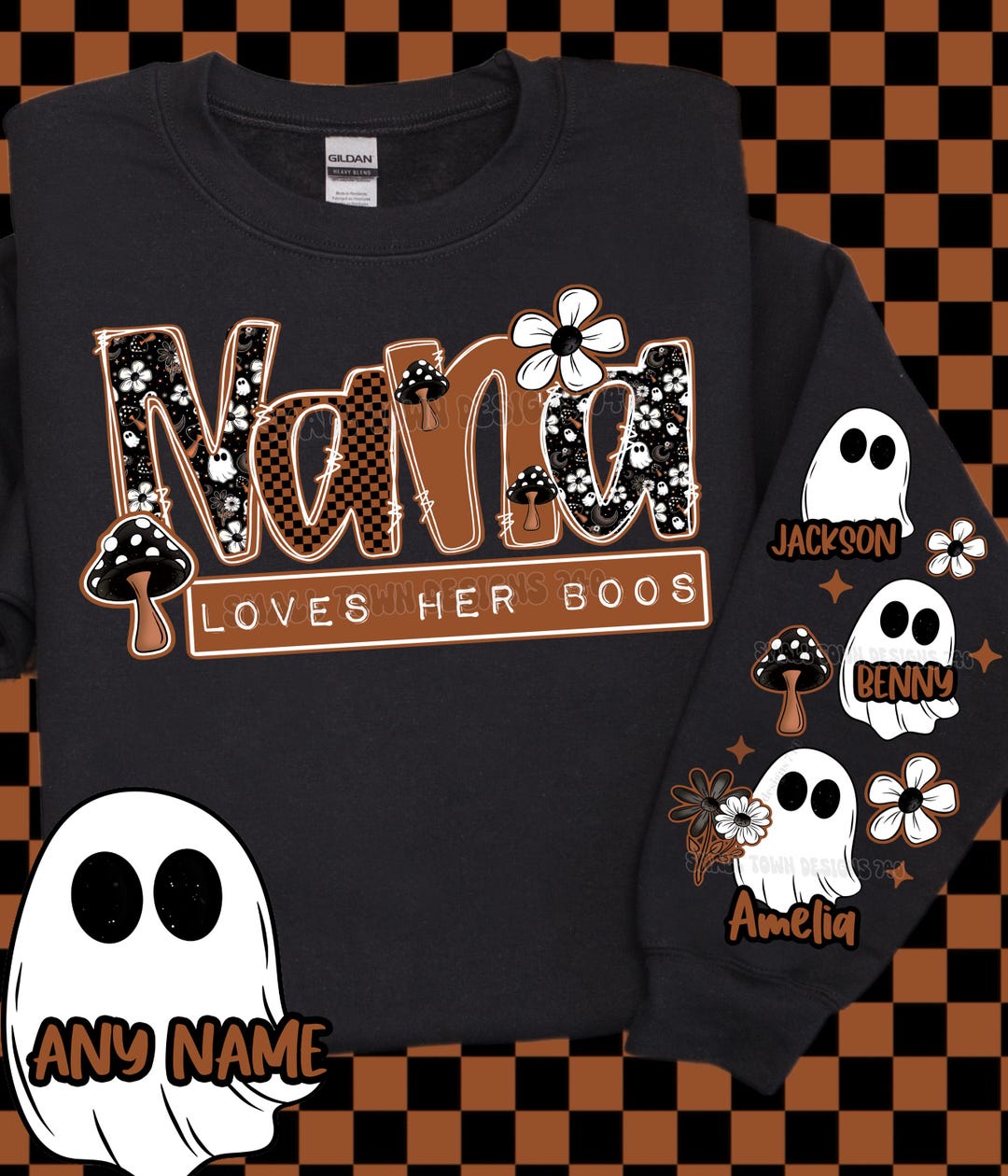 Nana Loves Her Boos -personalize Yourself - High Resolution PNG Design ...