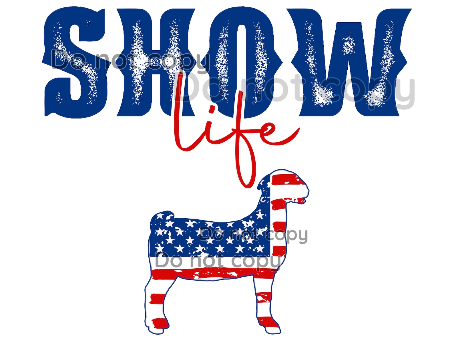 Goat Show Life American Flag High Resolution PNG Digital File - Etsy
