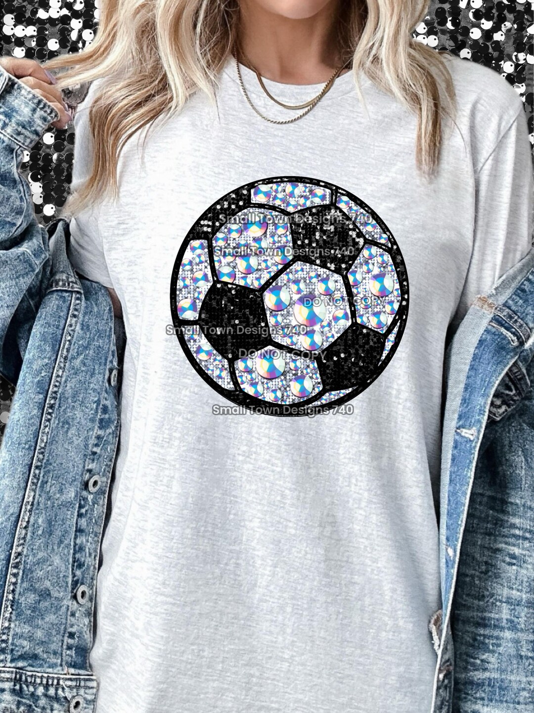 Faux Rhinestone Soccer Ball - High Resolution PNG Digital Design ...