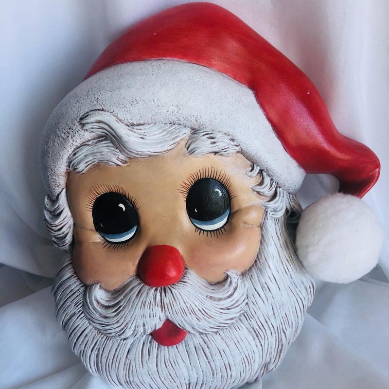 Santa Head Wall Hanging - Etsy