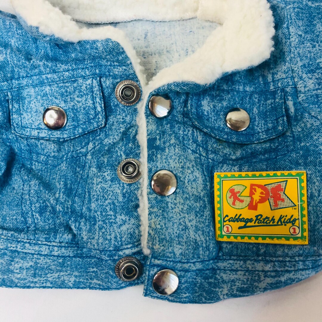 Vintage 1989 Cabbage Patch Kids Denim Jacket – Sherpa Collar CPK Doll ...