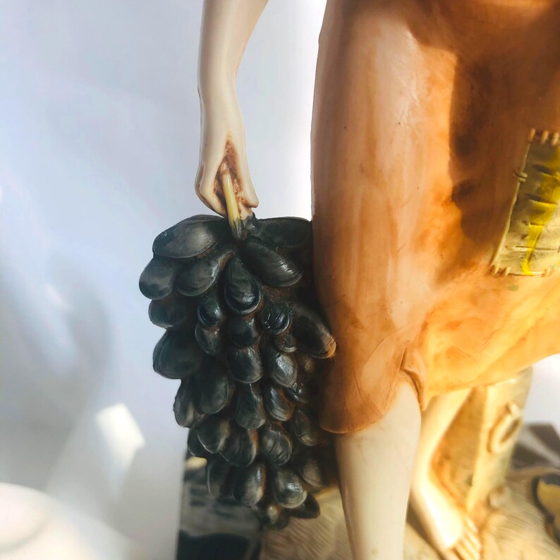 Vintage Marielly Italian Figurine | Carrara Marble Base, Grapes ...