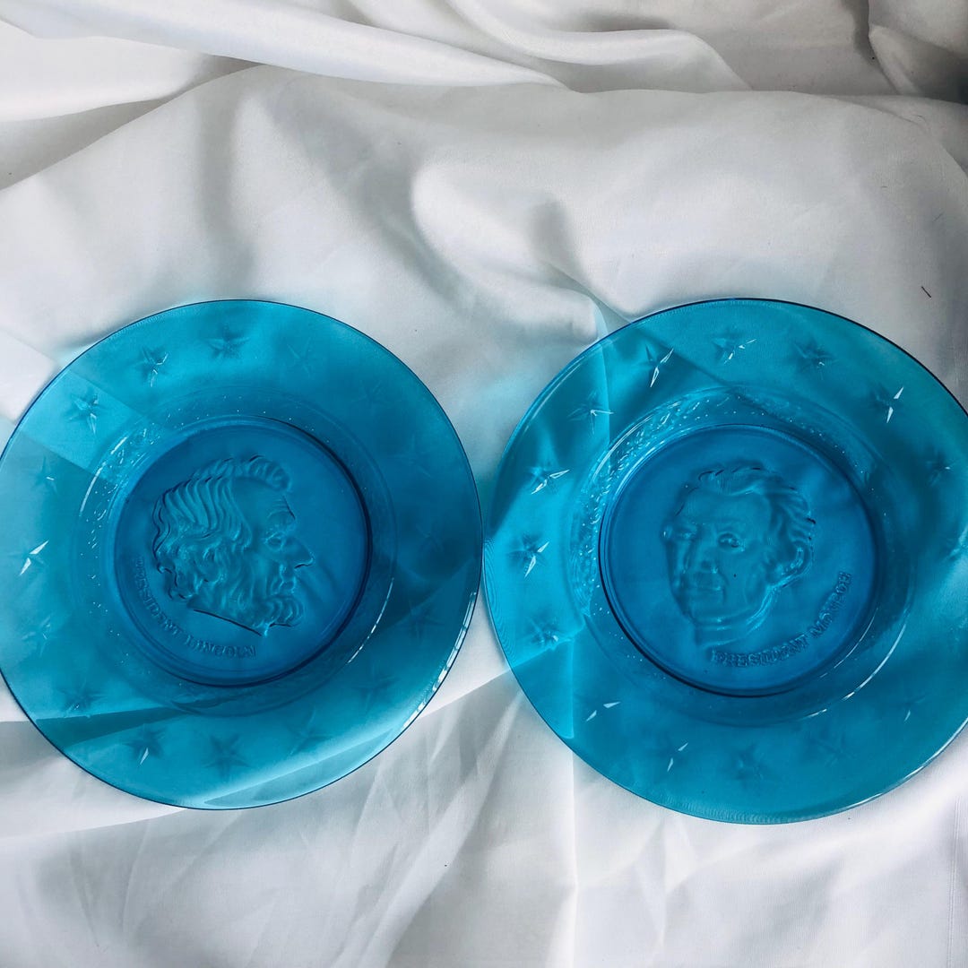 Vintage Wheaton Blue Presidential Set of Plates From the 1970's ...