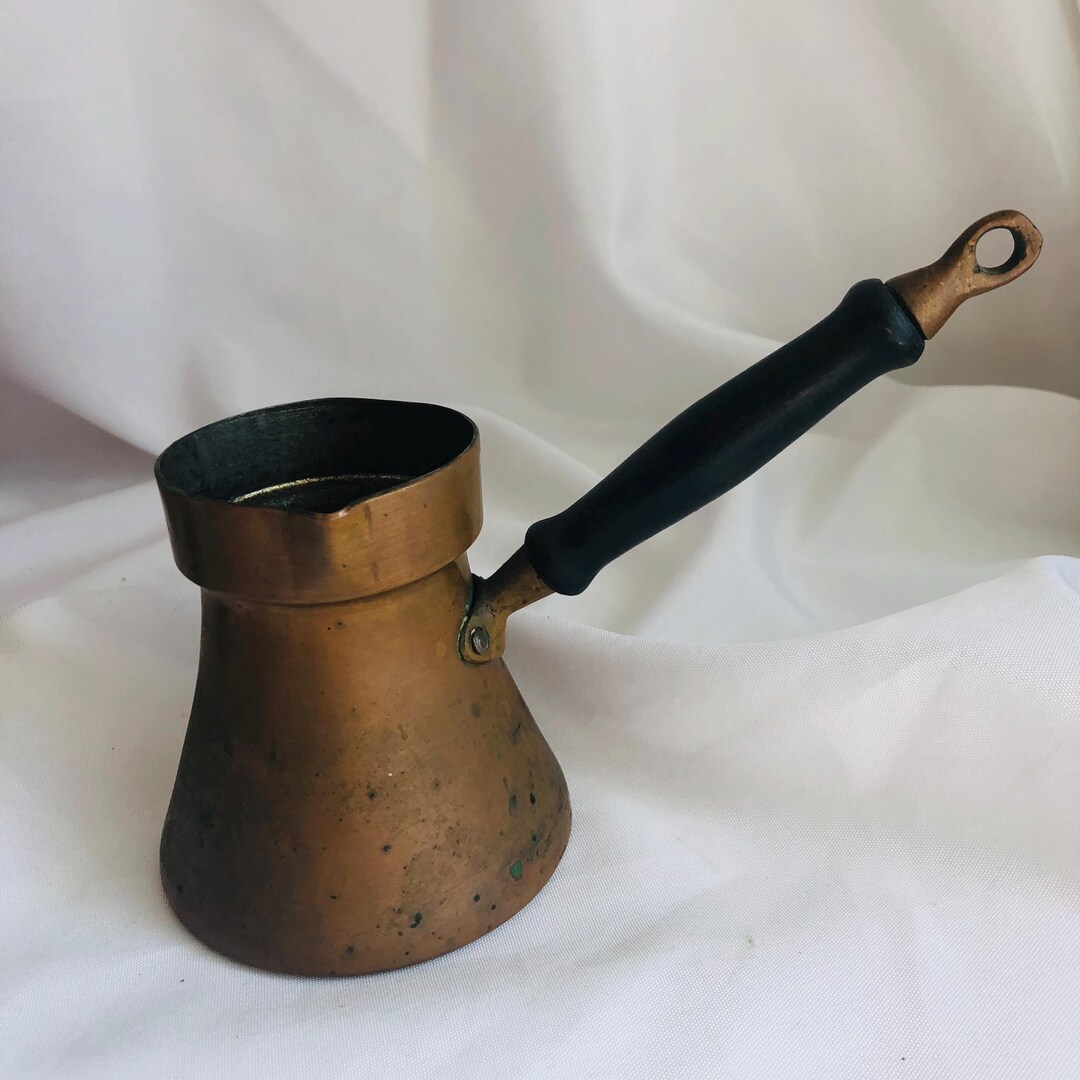 Vintage Copper Turkish Coffee Pot With Long Handle, Has Patina and the ...