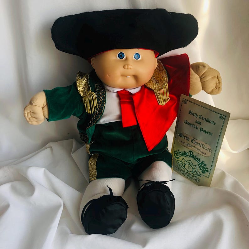 Vintage 1985 Cabbage Patch Kid Doll OK China Adorable Matador Boy ...