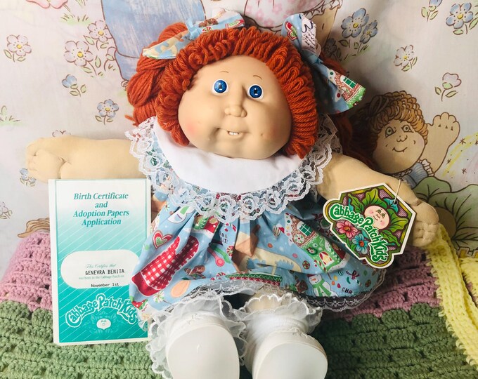 Vintage 1983 Cabbage Patch Kids OK Factory Girl – HM8 Redhead Pigtails ...