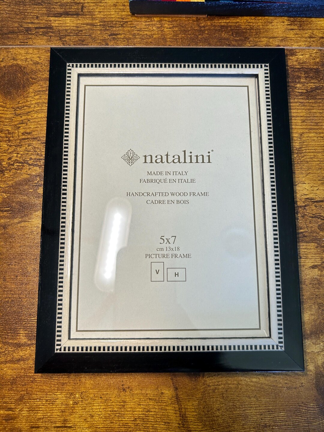 NEW Natalini Black and White Stripes Picture Photo Frame 5 X 7 Italian ...