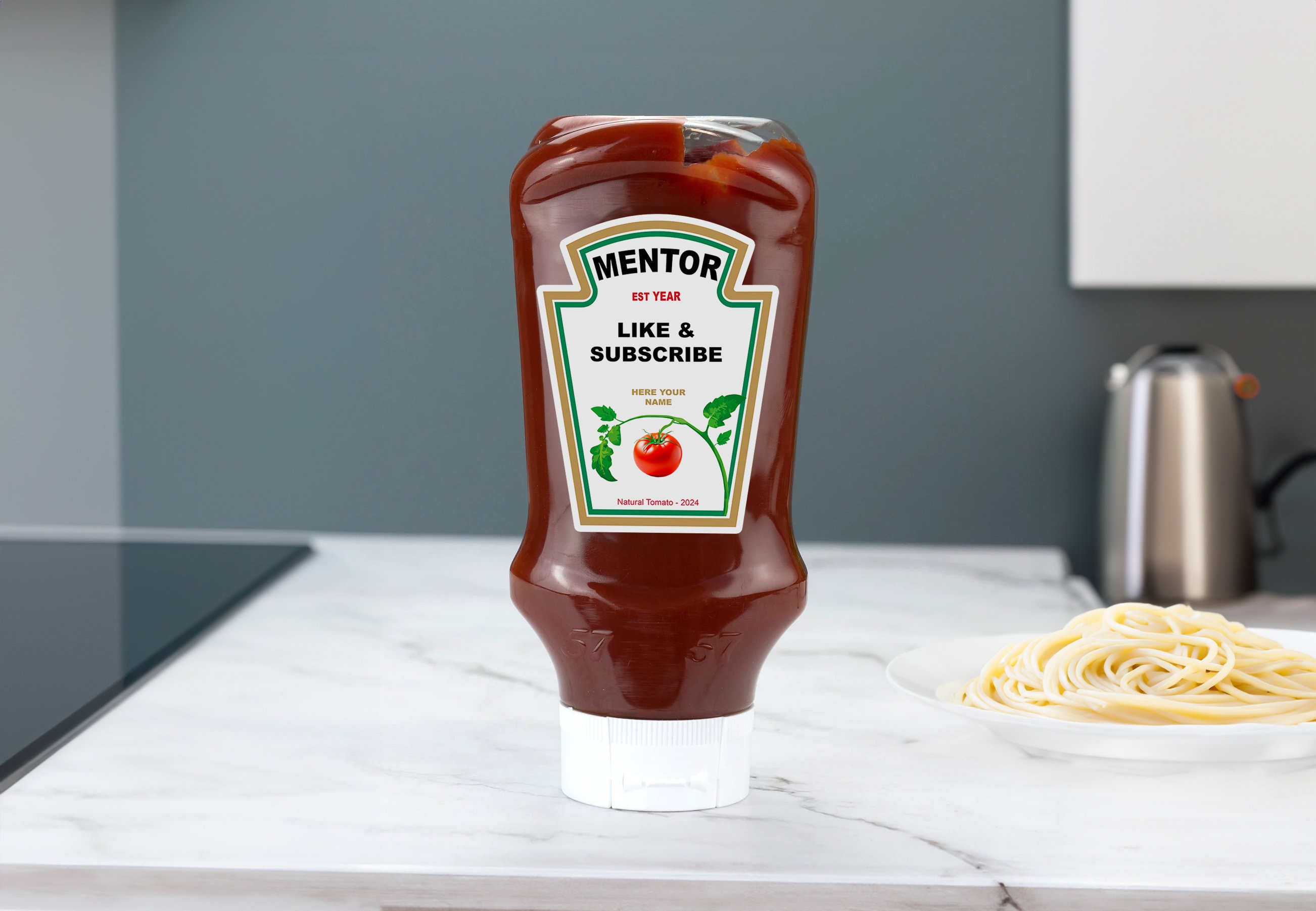 Personalised Ketchup Tomato Sauce Label Printable Digital File, Ketchup ...