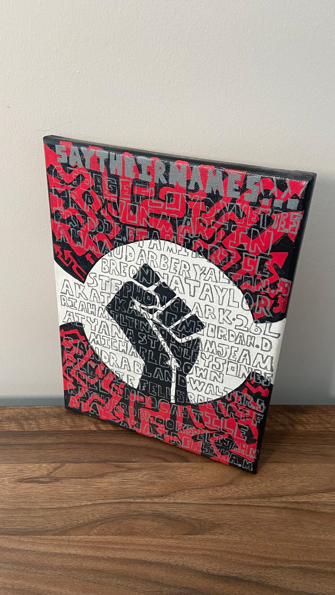 Say Their Names !!!- Original Canvas - Etsy