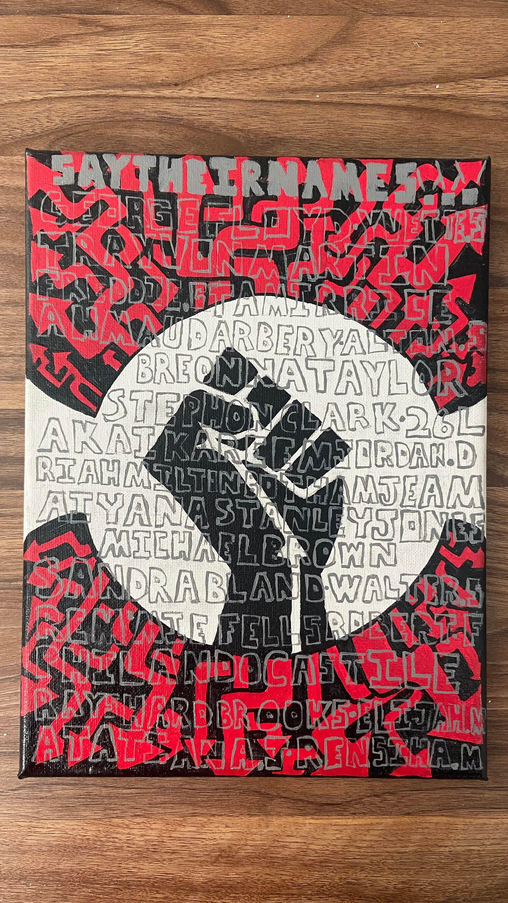 Say Their Names !!!- Original Canvas - Etsy