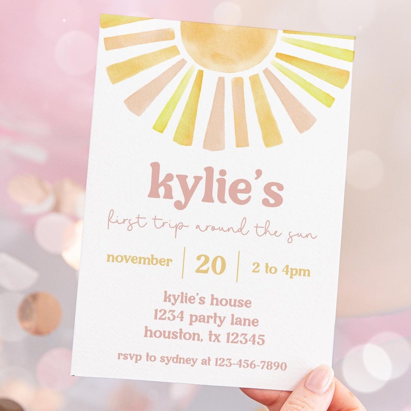 Sun Invitation - Etsy