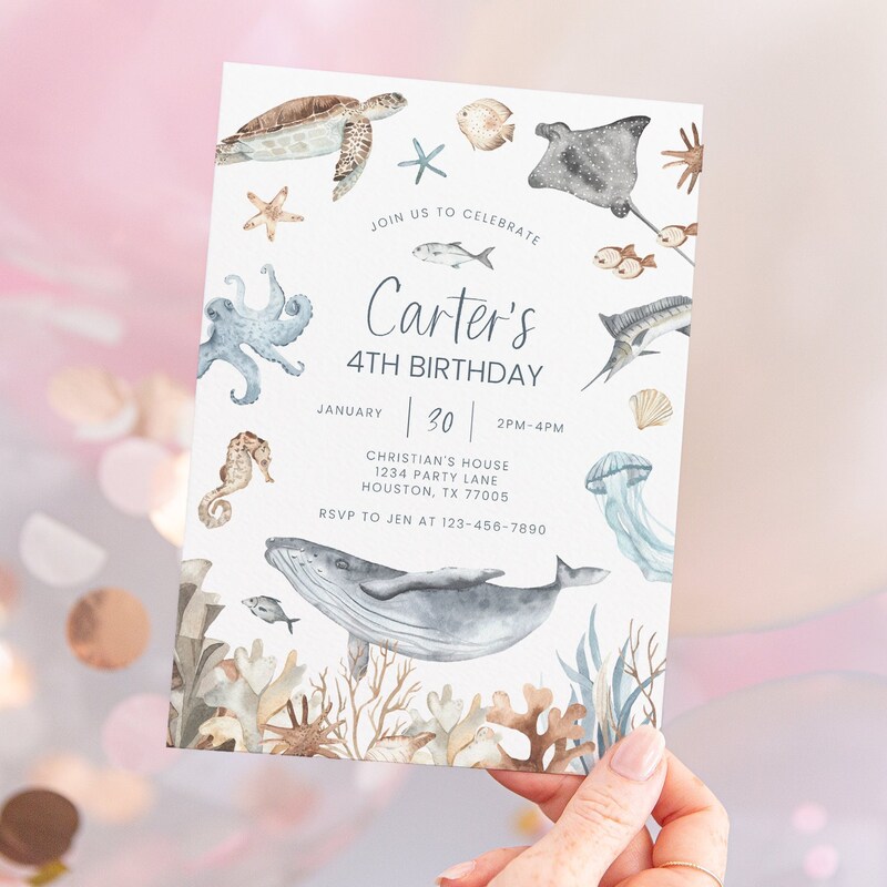 Ocean Invitation - Etsy