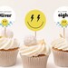 Editable Smiley Face Cupcake Toppers Lightning Bolt Eyes Smiley Face ...