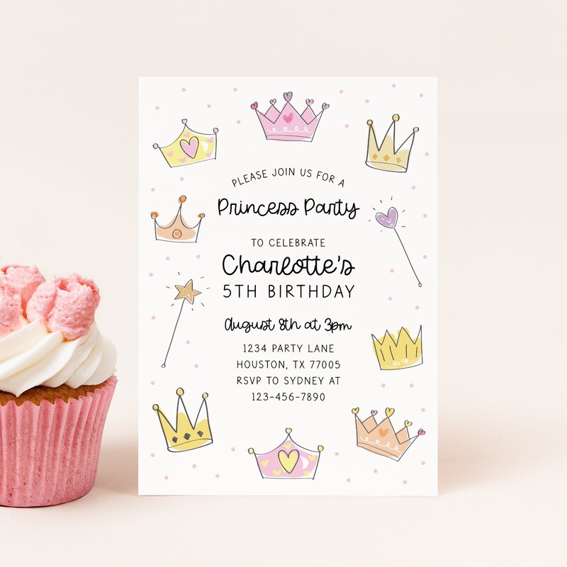Crown Invitation - Etsy UK