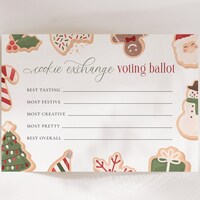 Printable Baking Contest Easy Ballots, Voting Ballot Cards, Bake-off ...