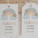 Editable Rainbow Birthday Party Favor Tag, Rainbow Thank You Tag ...