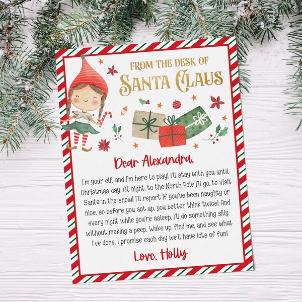 First Time Elf Arrival Letter - Etsy