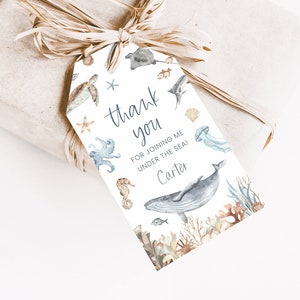 Under the Sea Birthday Party Favor Tag Under the Sea Thank - Etsy