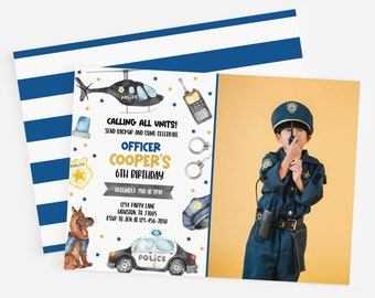 Police Swat Birthday Invitation - Etsy