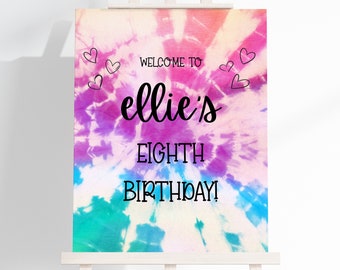 Tie Dye Welcome Sign - Etsy
