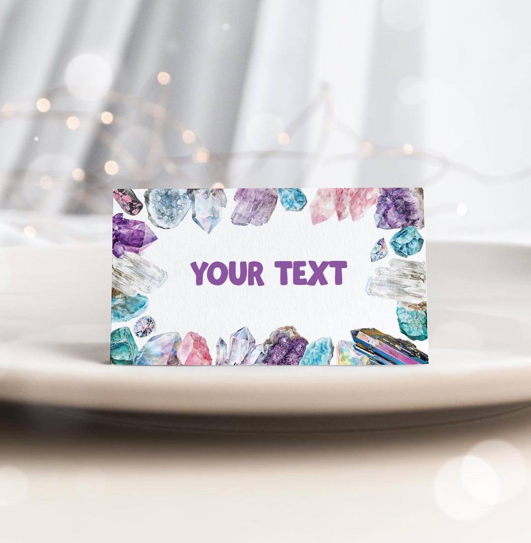 Girl Geology Food Labels, Rock Dig Party Buffet Card Tent Card, Geode ...