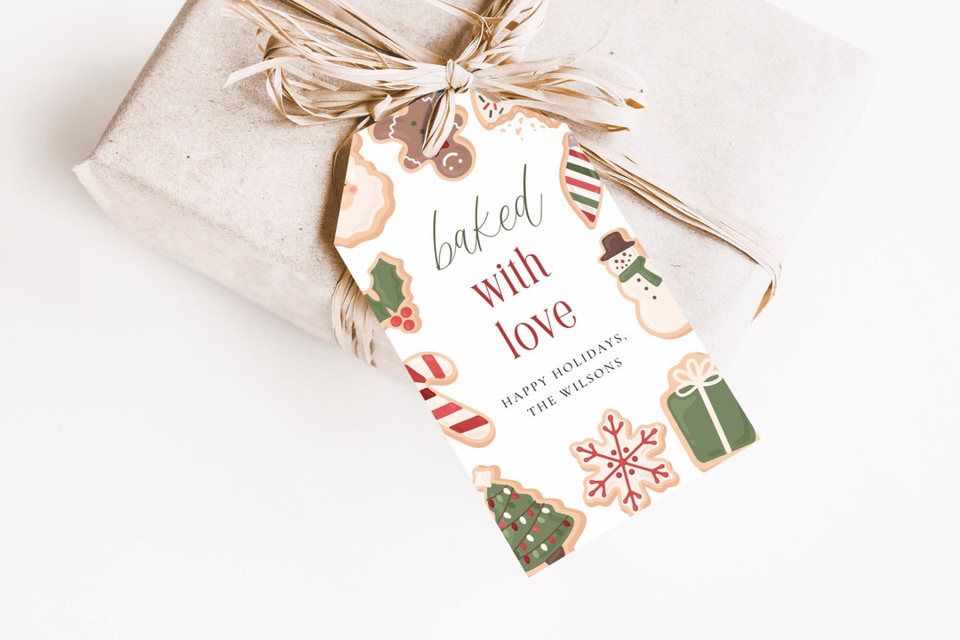 Christmas Cookie Exchange Party Favor Tags, Holiday Cookie Swap Gift ...