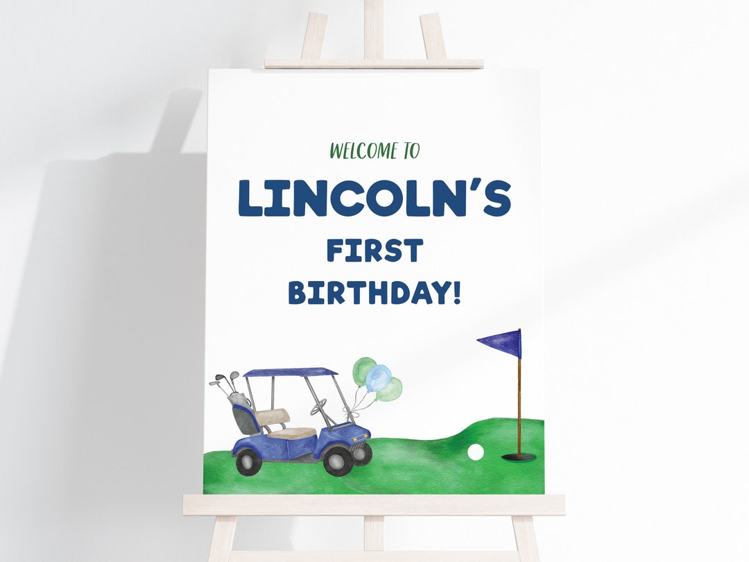 Golf Birthday Party Welcome Sign, Golf Welcome Sign, Golf Boy Birthday ...