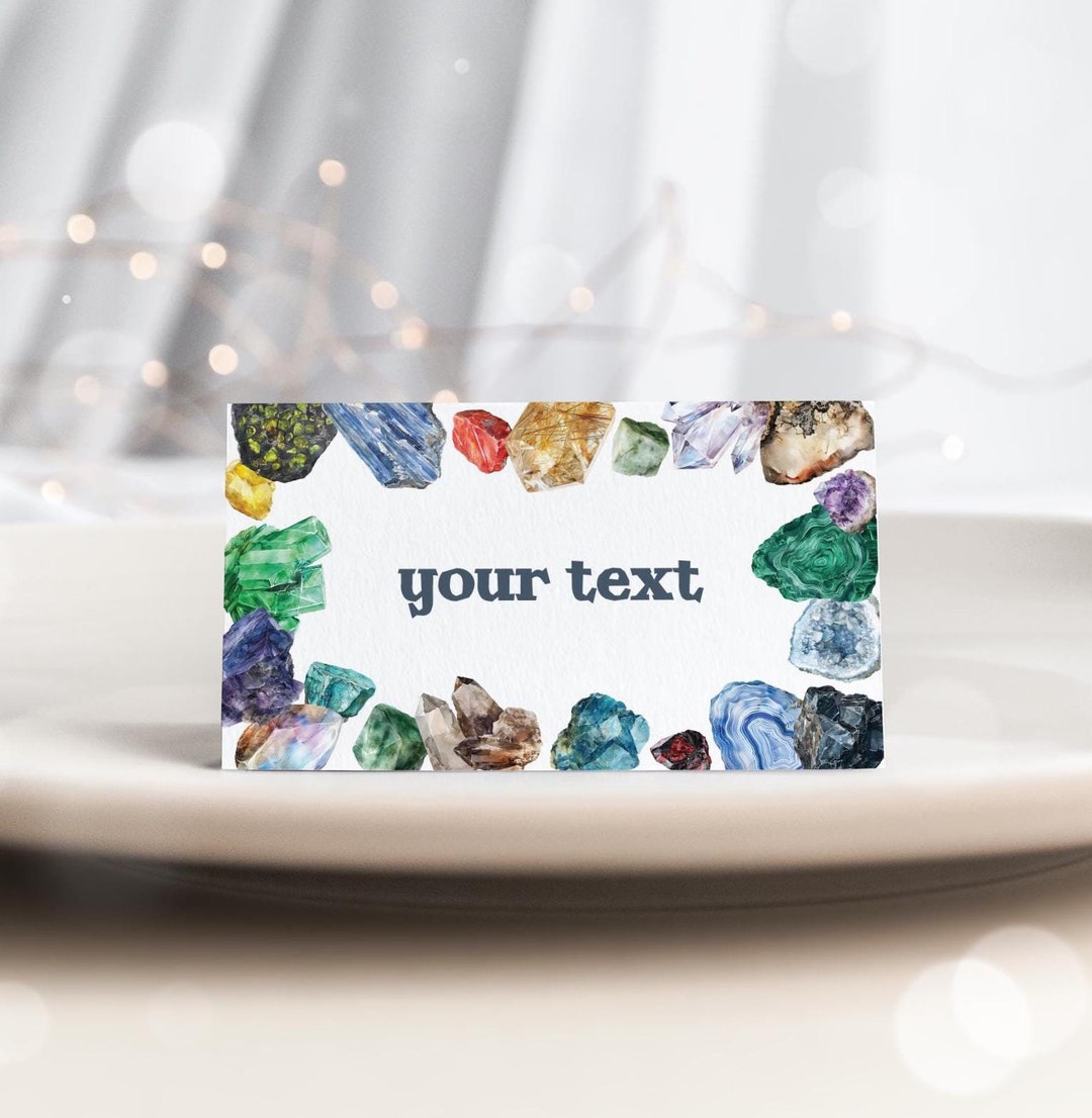 Geology Food Labels, Rock Dig Party Buffet Card Tent Card, Geode ...