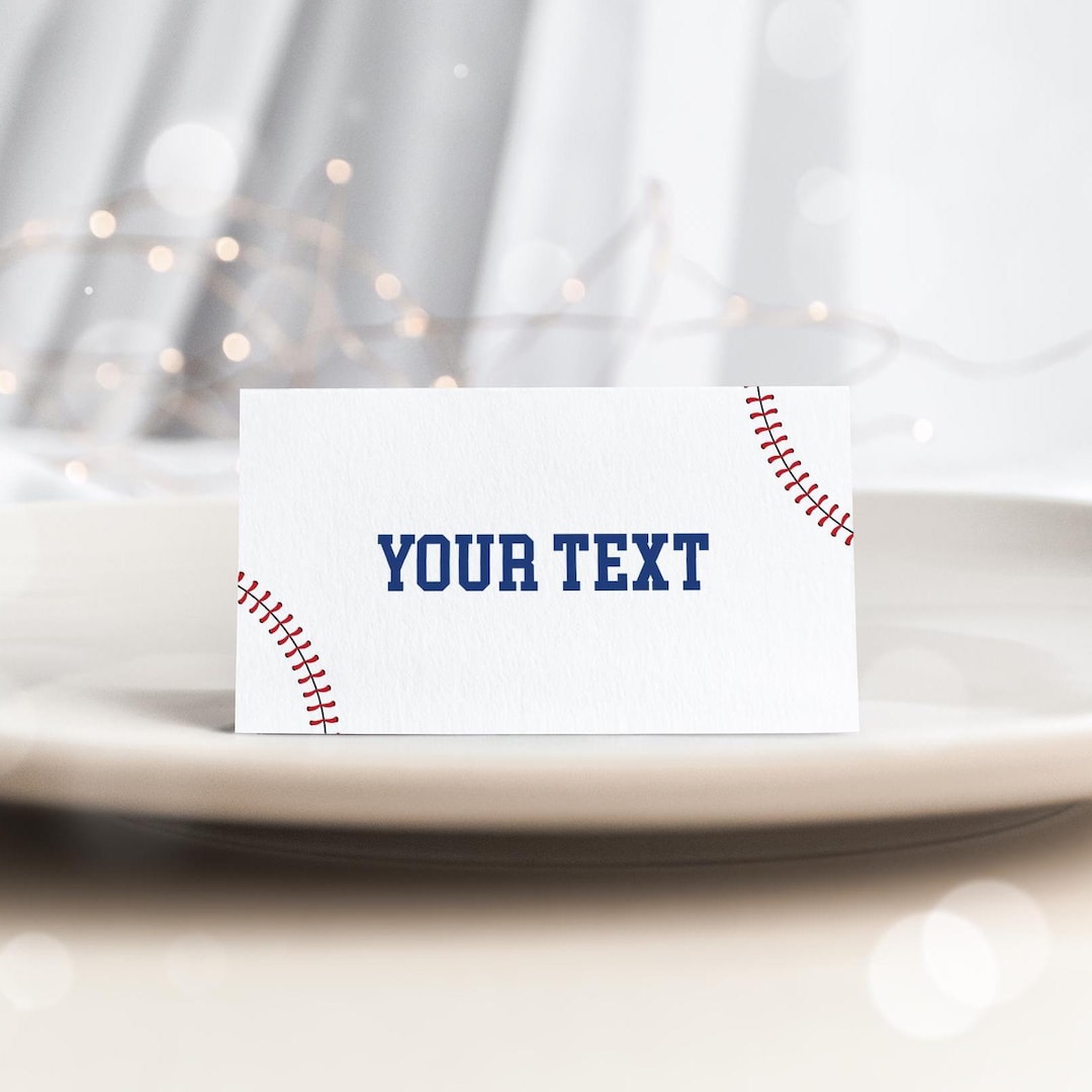 Baseball Food Labels, Baseball Party Buffet Card Tent Card, Rookie Year ...