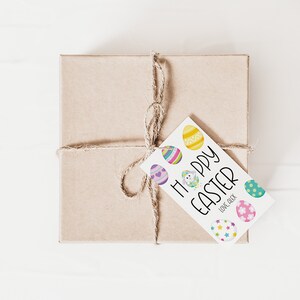 Editable Hoppy Easter Favor Tag, Easter Gift Tag, Easter Basket Tag ...