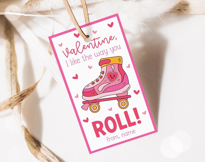 Vintage Valentine Card Cute ROLLERSKATING Girl W Strap on Roller Skates ...