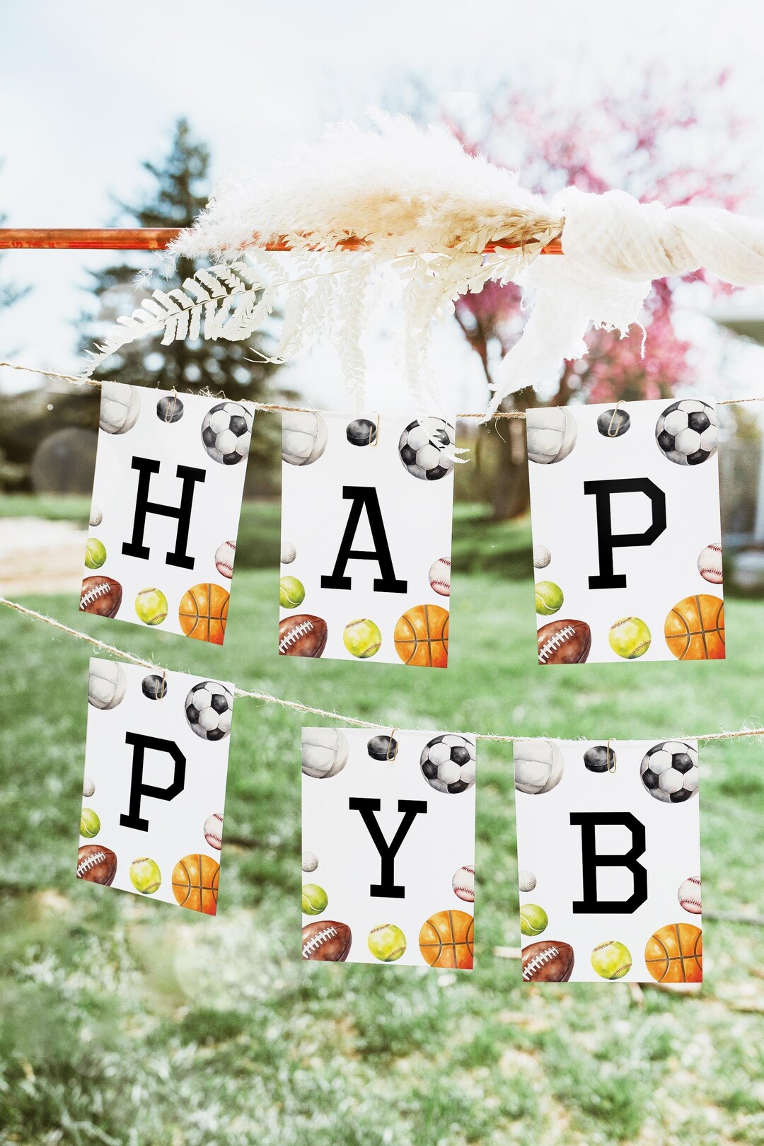Sports Happy Birthday Banner Printable Sports High Chair Banner Rookie ...