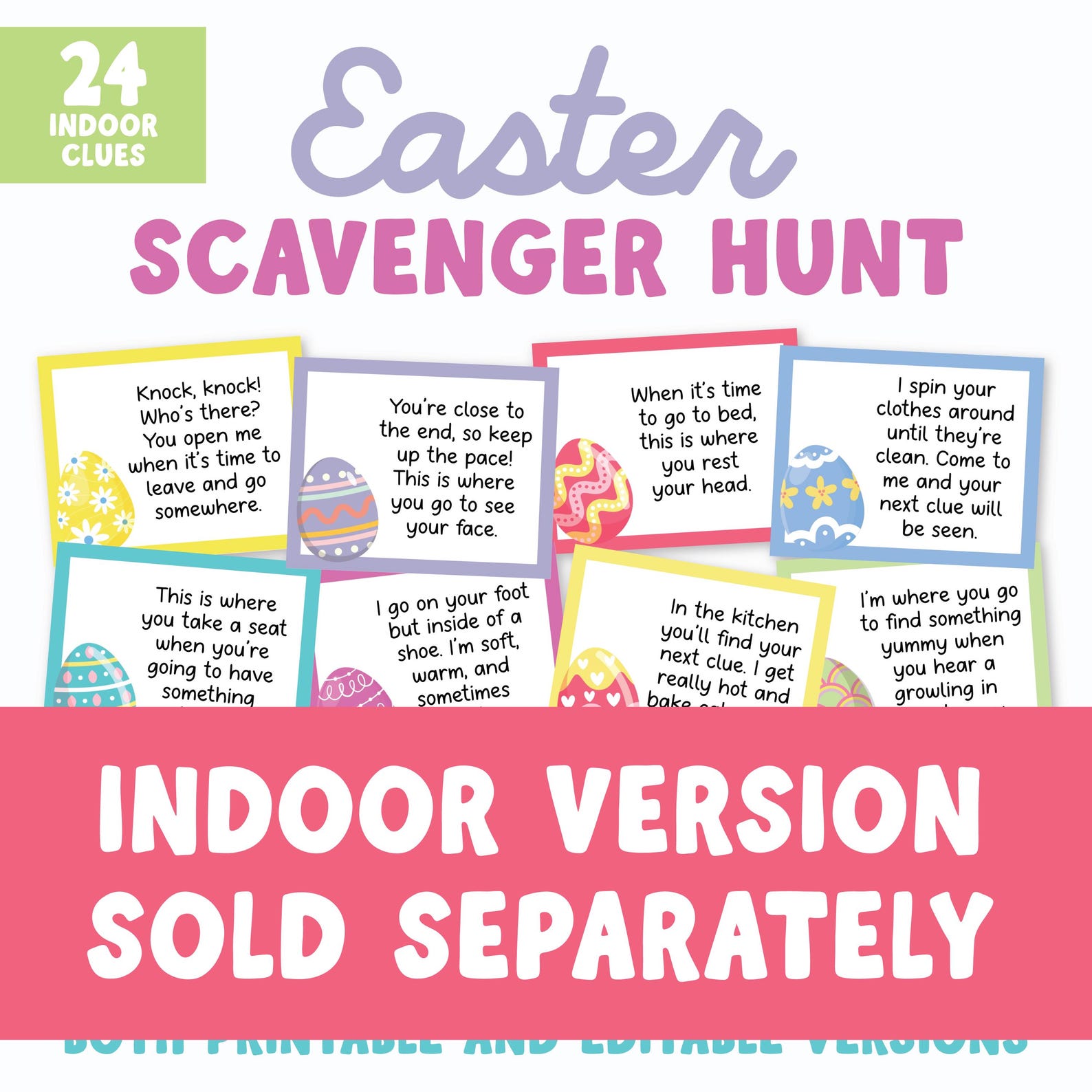 Easter Scavenger Hunt, Outdoor Easter Egg Treasure Hunt Game for Kids ...
