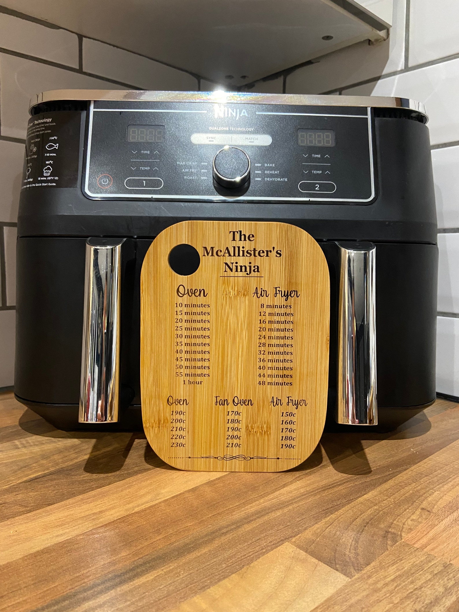 Air Fryer Ninja Conversion Chart/ Board. Small 20x15cm Personalised to Your Liking. - Etsy UK