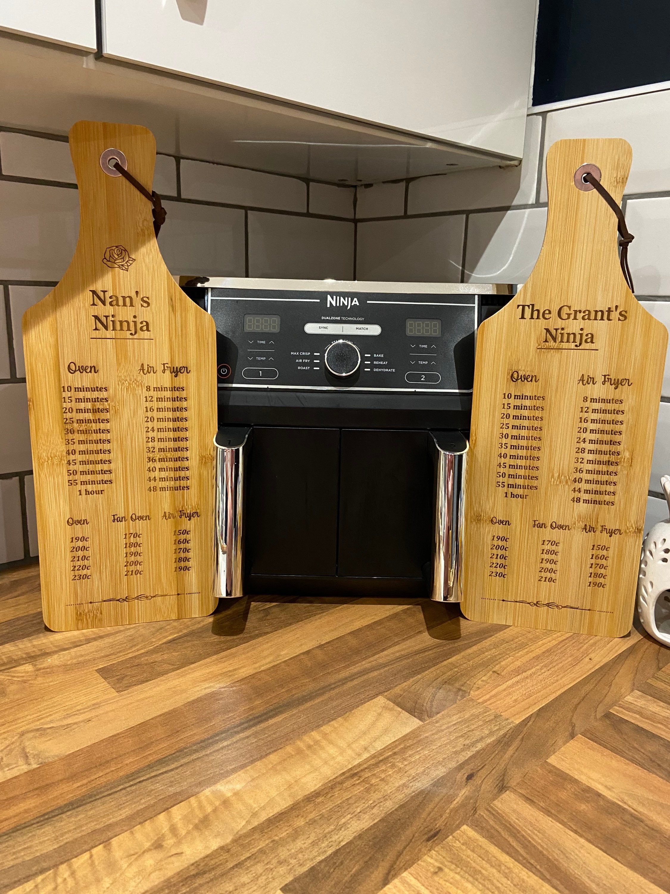 Air Fryer Ninja Conversion Chart. Tall Board 44cm. - Etsy UK